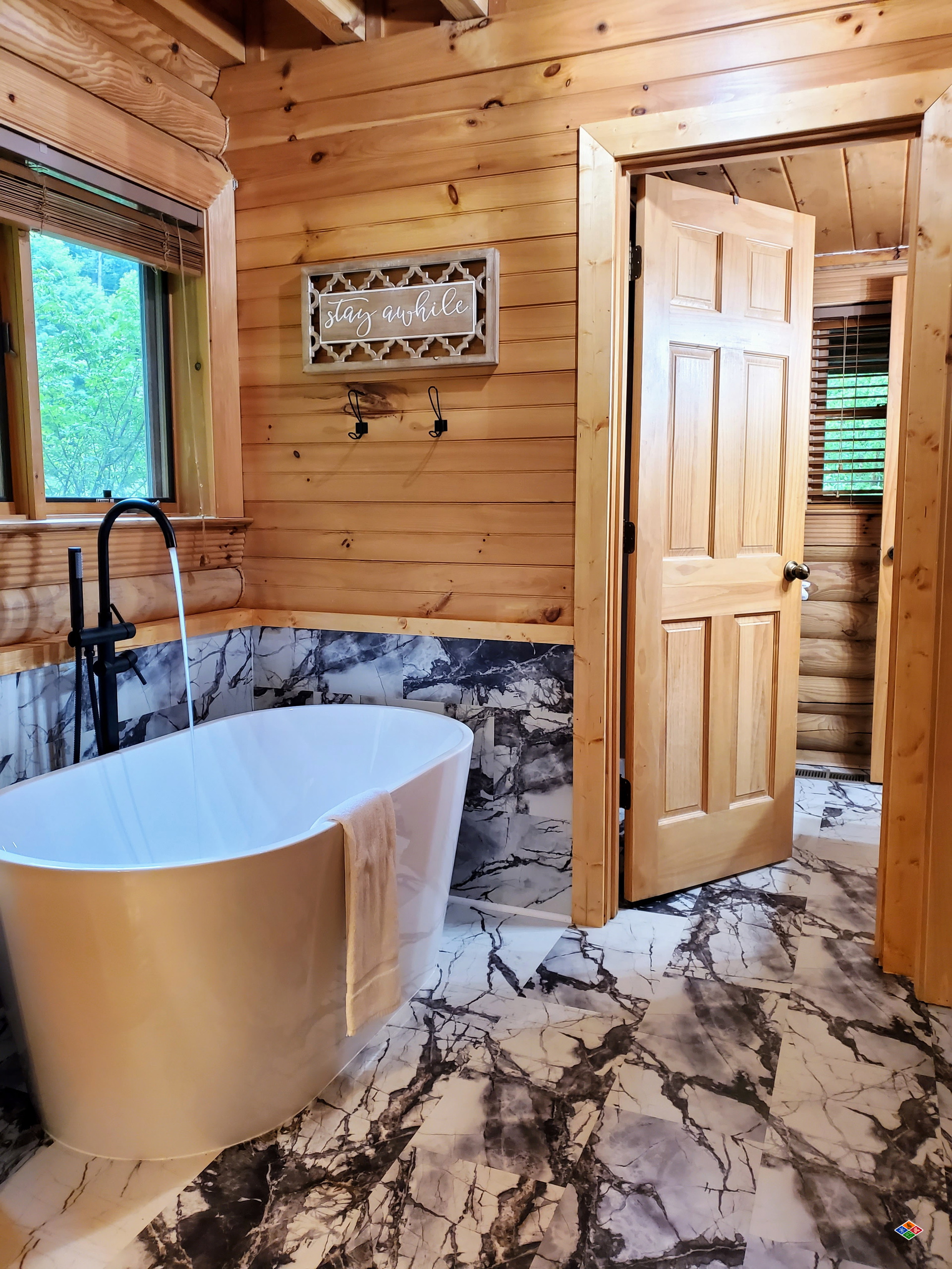 Log Cabin Master Bathrooms